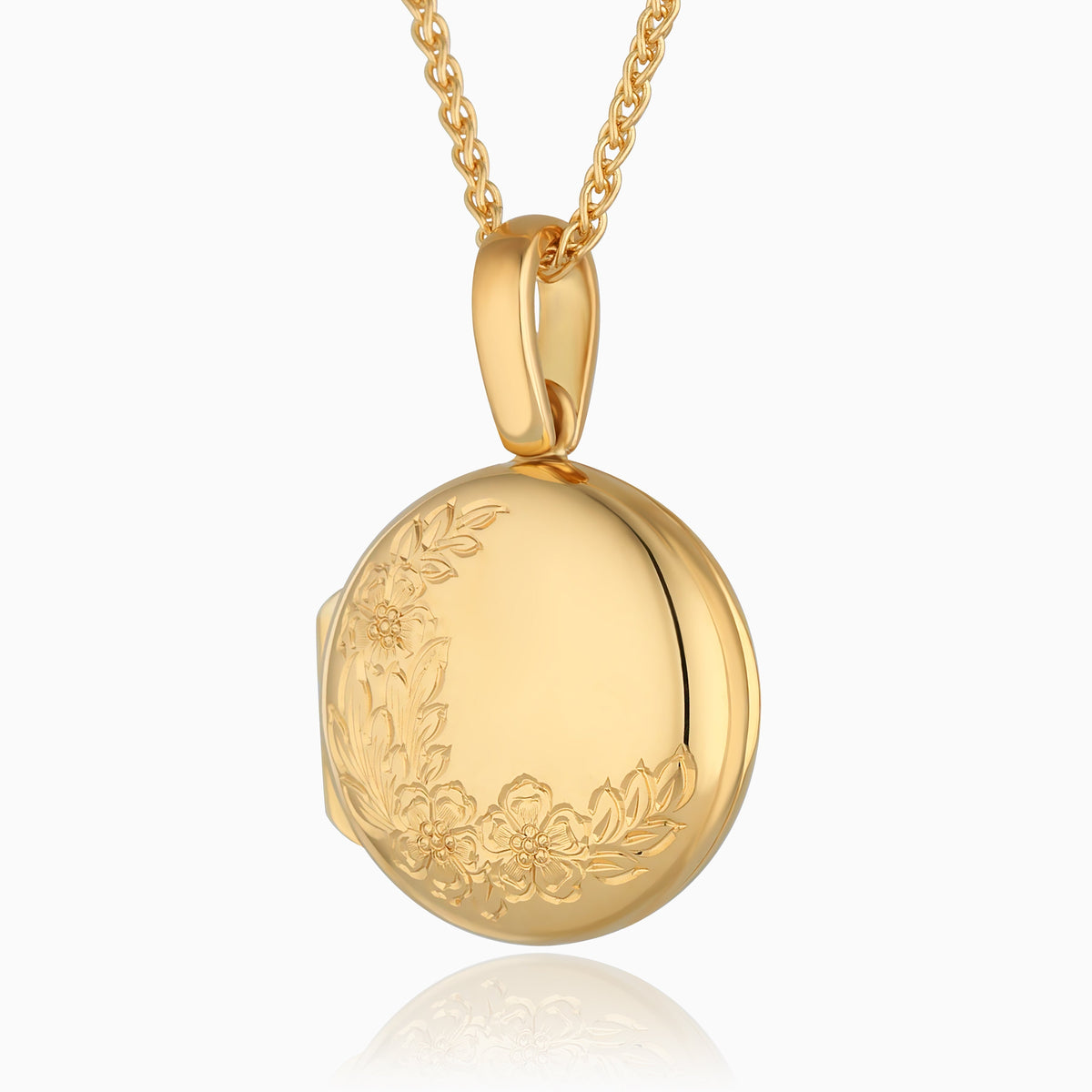 Petite Round 18ct Gold Locket – The Locket Tree