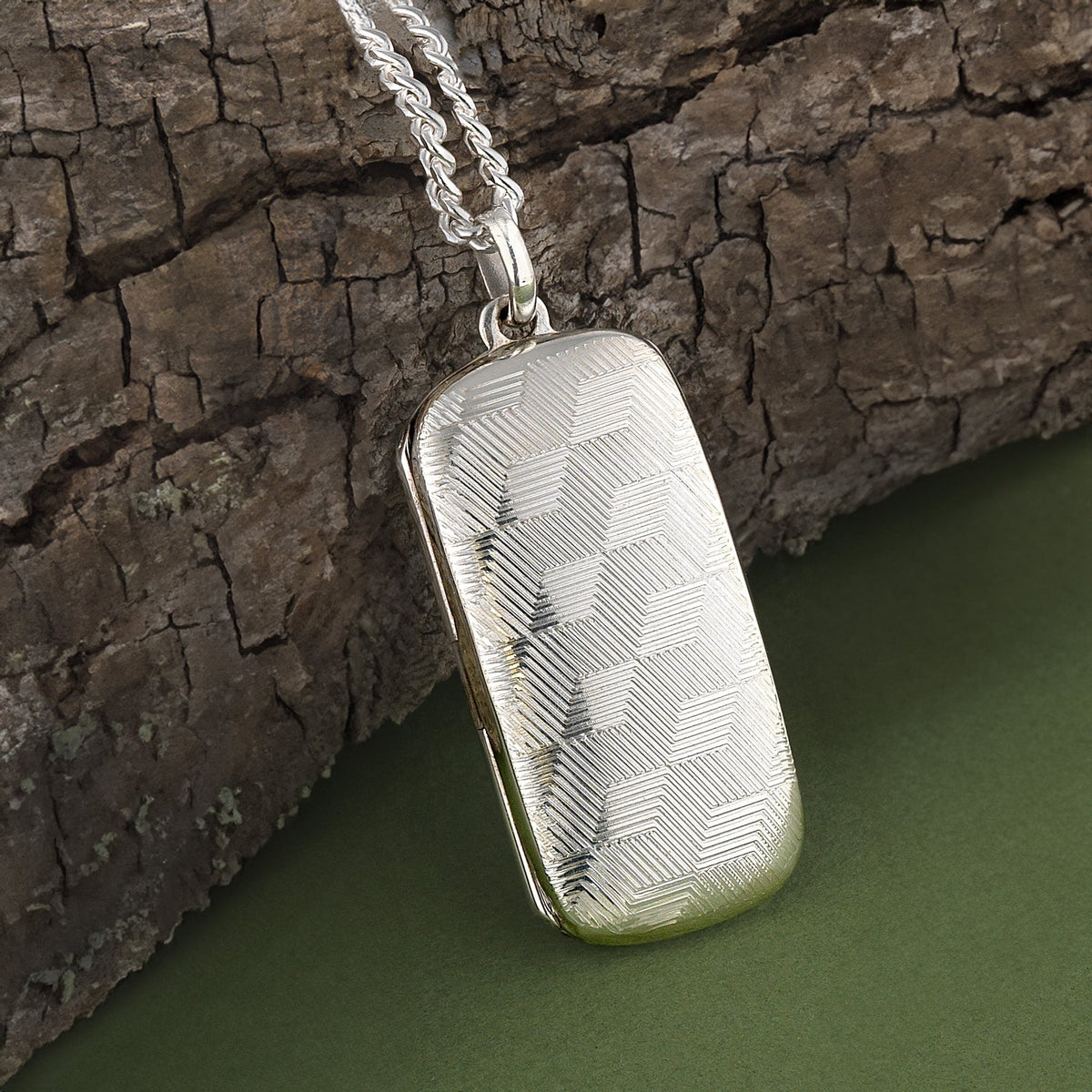 Men's Contemporary Dog Tag Locket – The Locket Tree