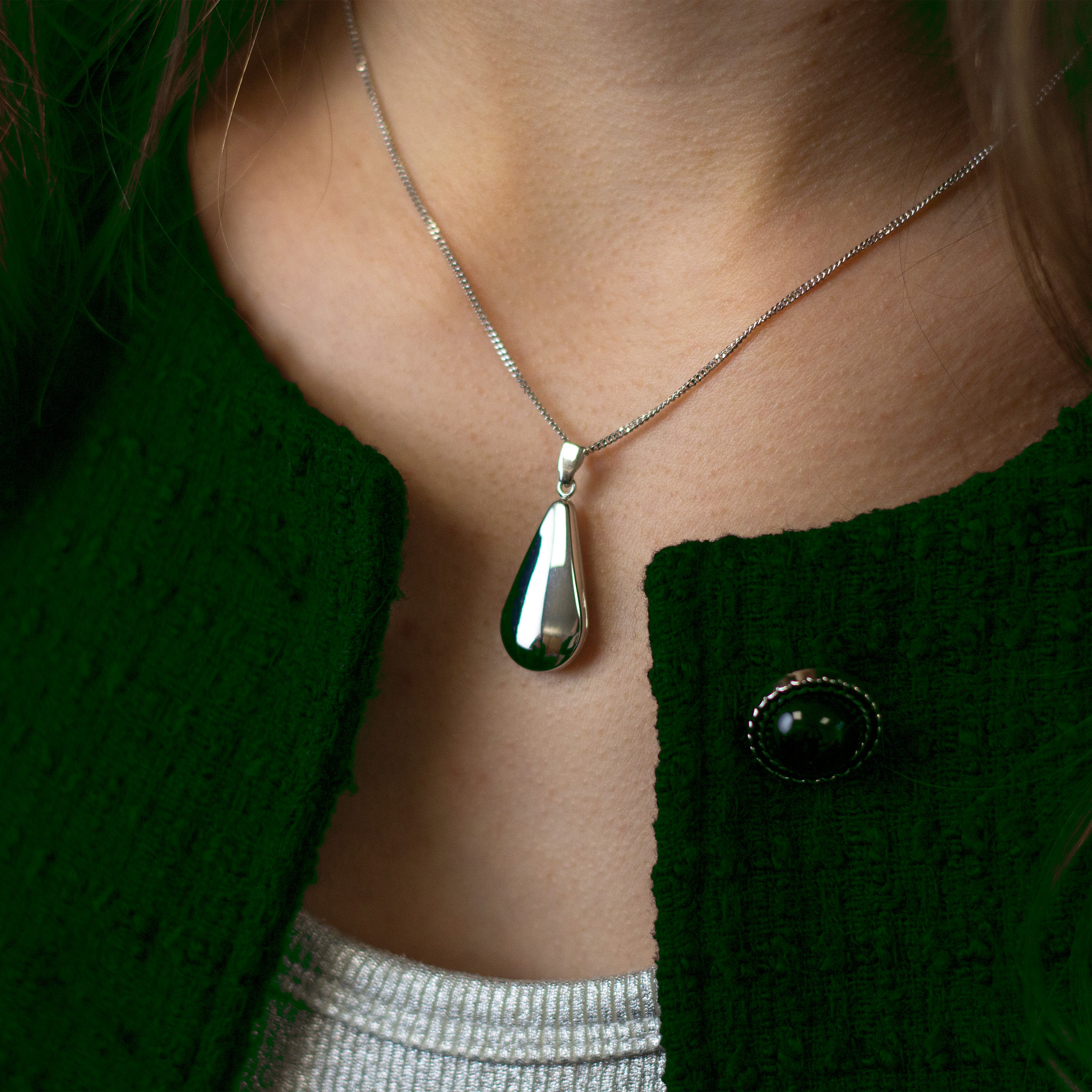 Hand Polished Slim Silver Locket The Locket Tree