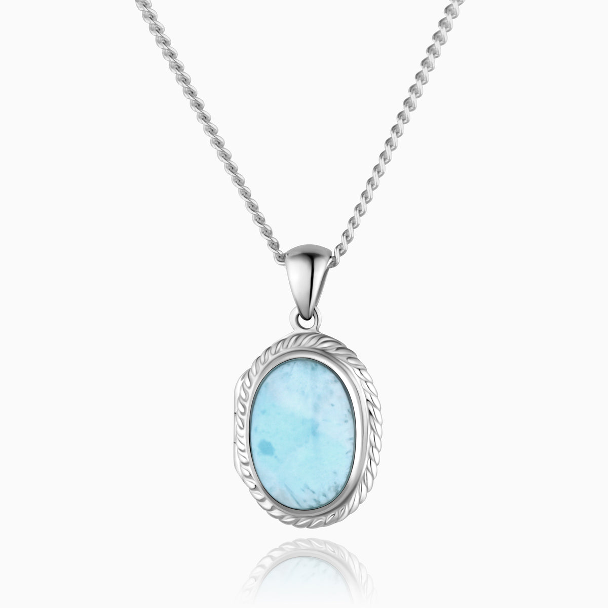 Petite Larimar Oval Locket – The Locket Tree