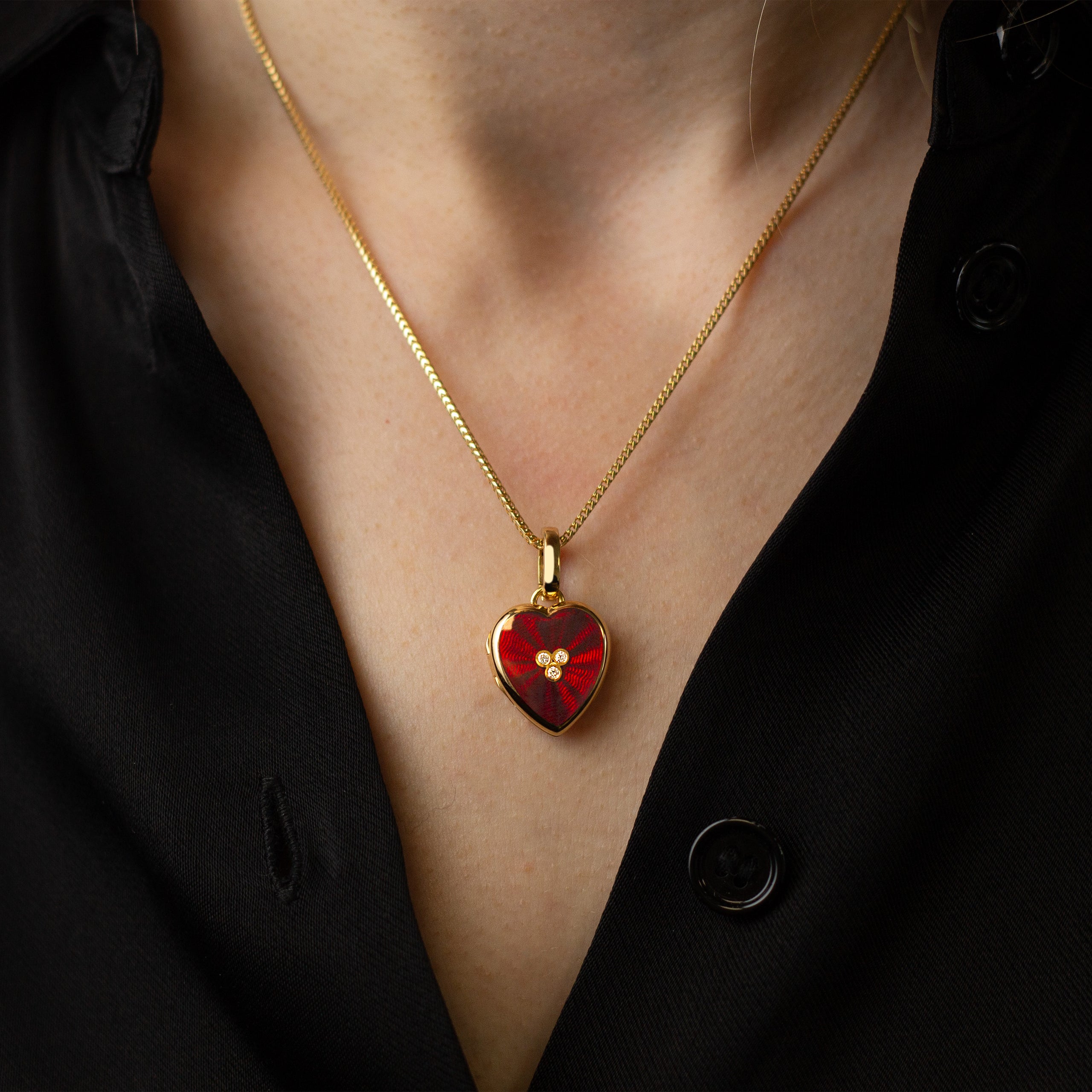 Petite Red Guilloche Heart Locket – The Locket Tree