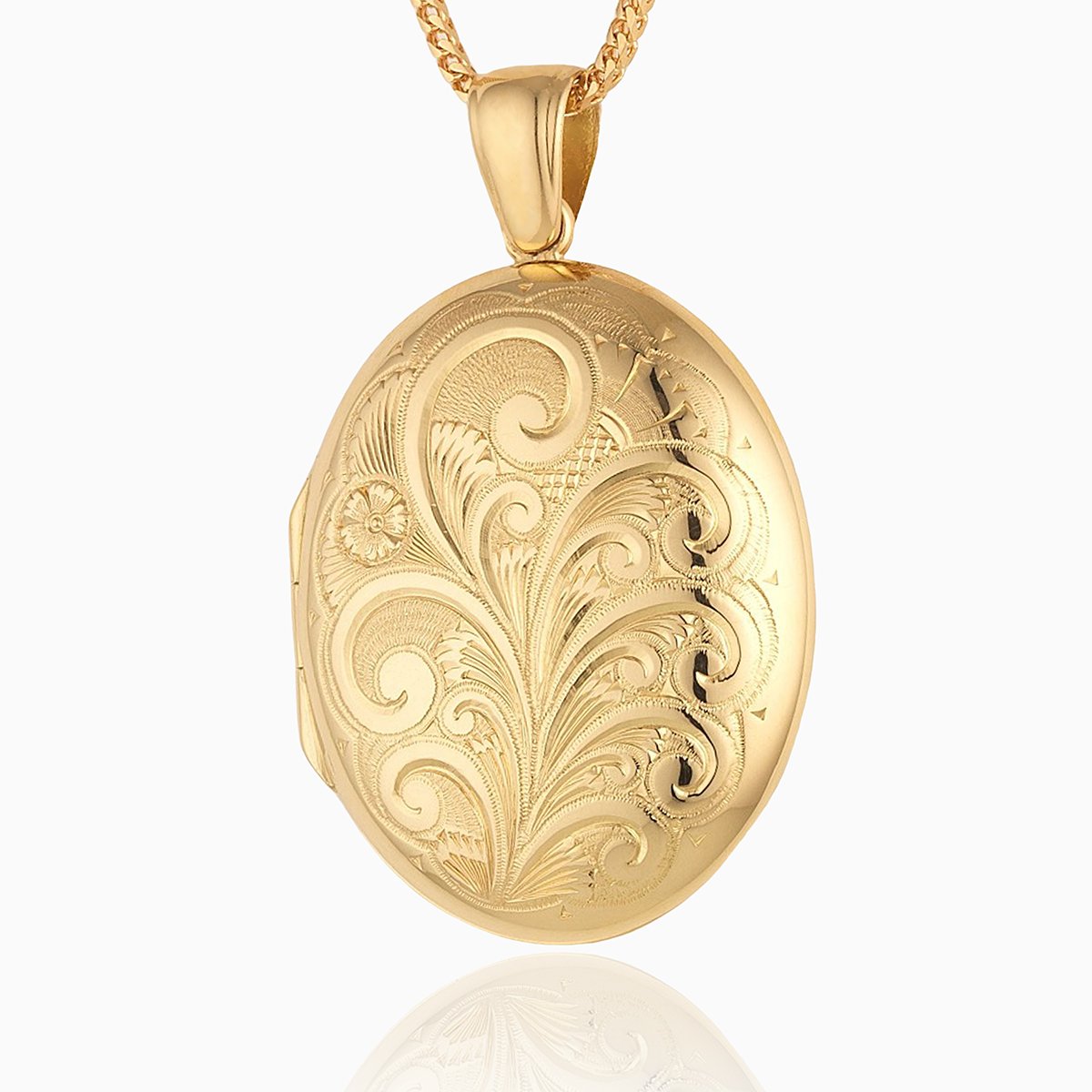 Large 18 ct Traditional Foliate Locket – The Locket Tree